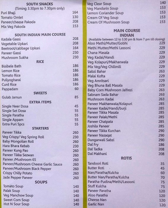 BALAJI PURE VEG - KURLA WEST - MUMBAI Menu, Photos, Images and ...