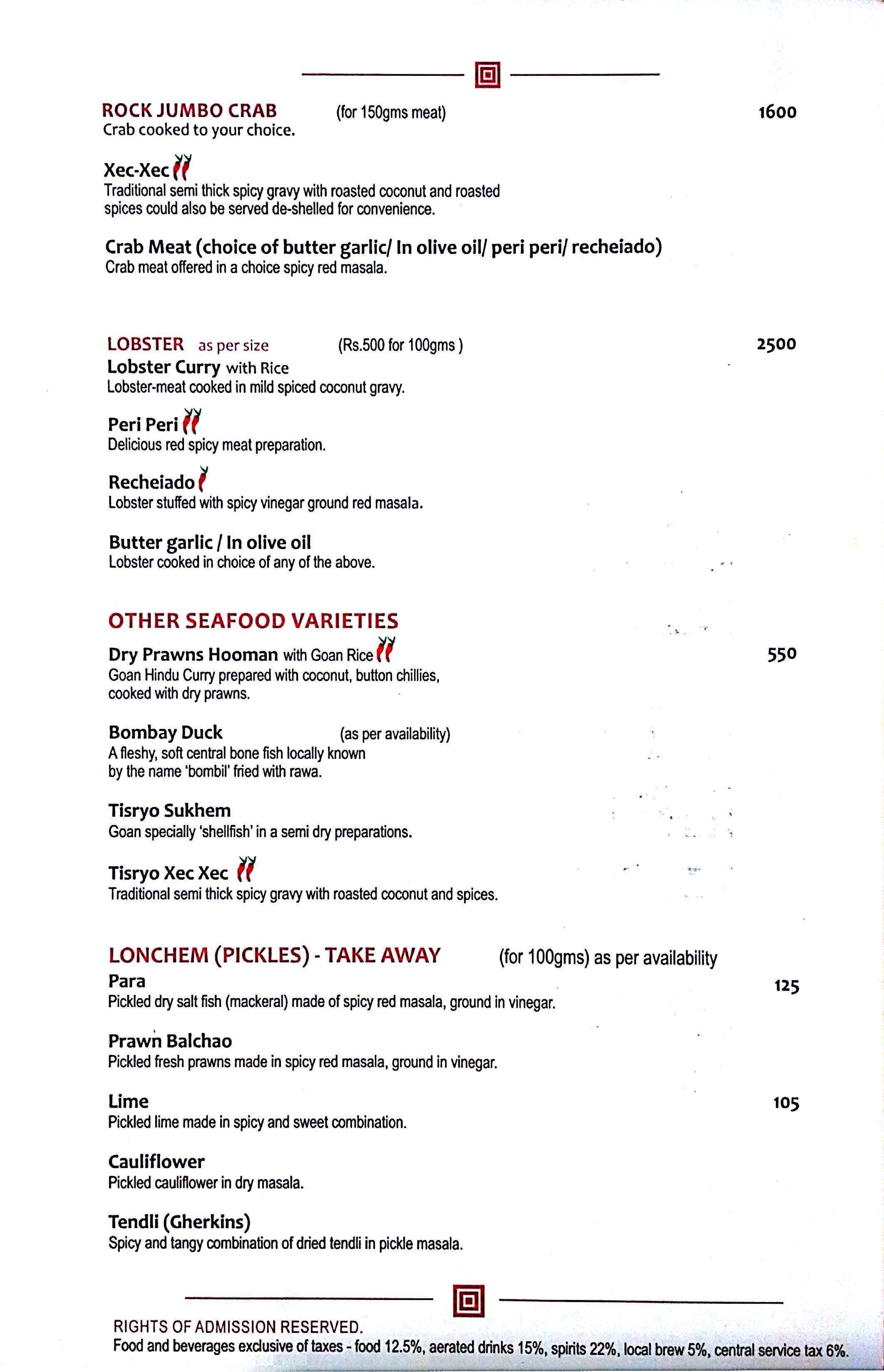 MUM'S KITCHEN - PANAJI - GOA Menu, Photos, Images and Wallpapers ...